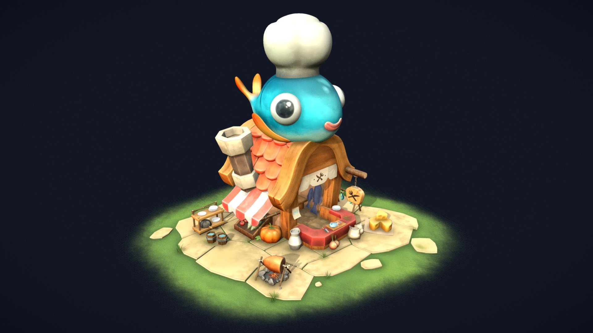 Fish Shop - 3D model by Yelcom (@yelcomaromsa) [f2c7287] - Sketchfab