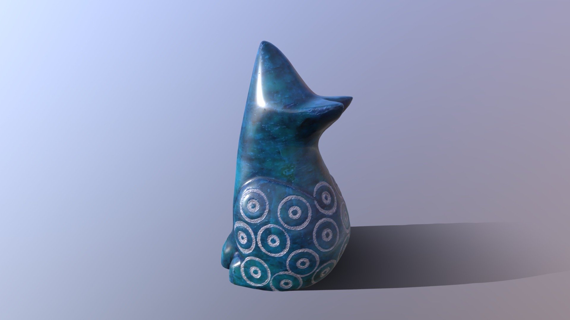 Blue Cat Statuette - Download Free 3D model by Anfossi Valentin ...