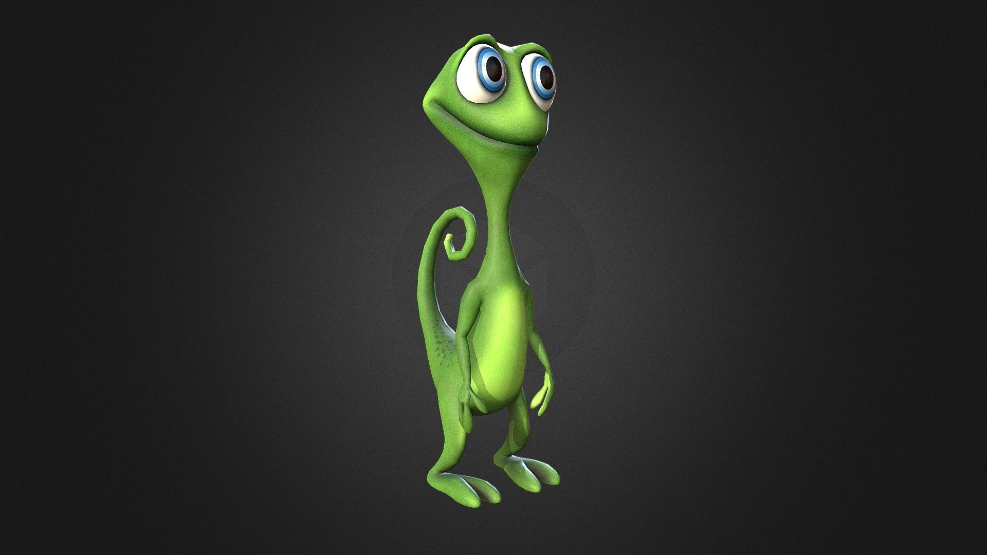 Character cartoon lizard Bob (Low-Poly) - 3D model by Gennadii Voloshin ...
