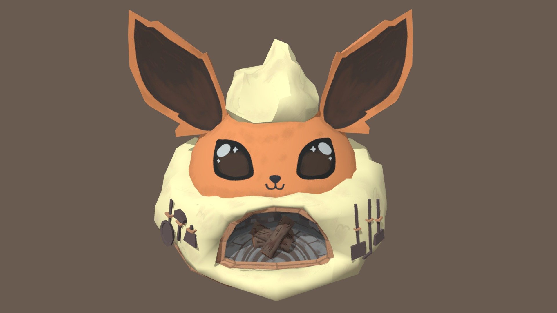 Flareon Furnace/💛 - Download Free 3D model by Kri4cha [f2cb6ff] - Sketchfab