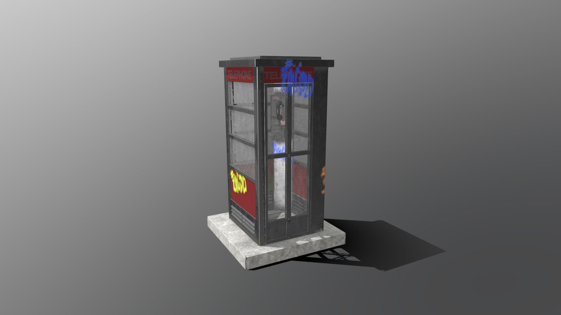 Phonebooth - 3D model by klarauente2 [f2cb937] - Sketchfab