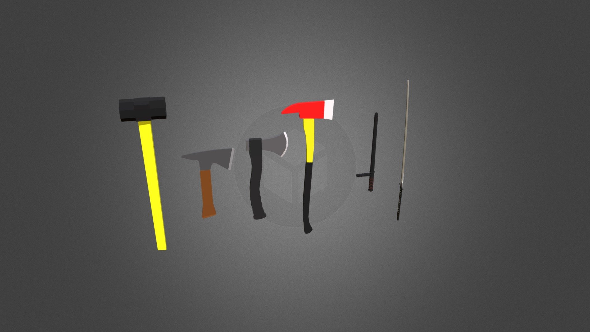 Low Poly Weapons - 3D model by Jupz [f2cb959] - Sketchfab