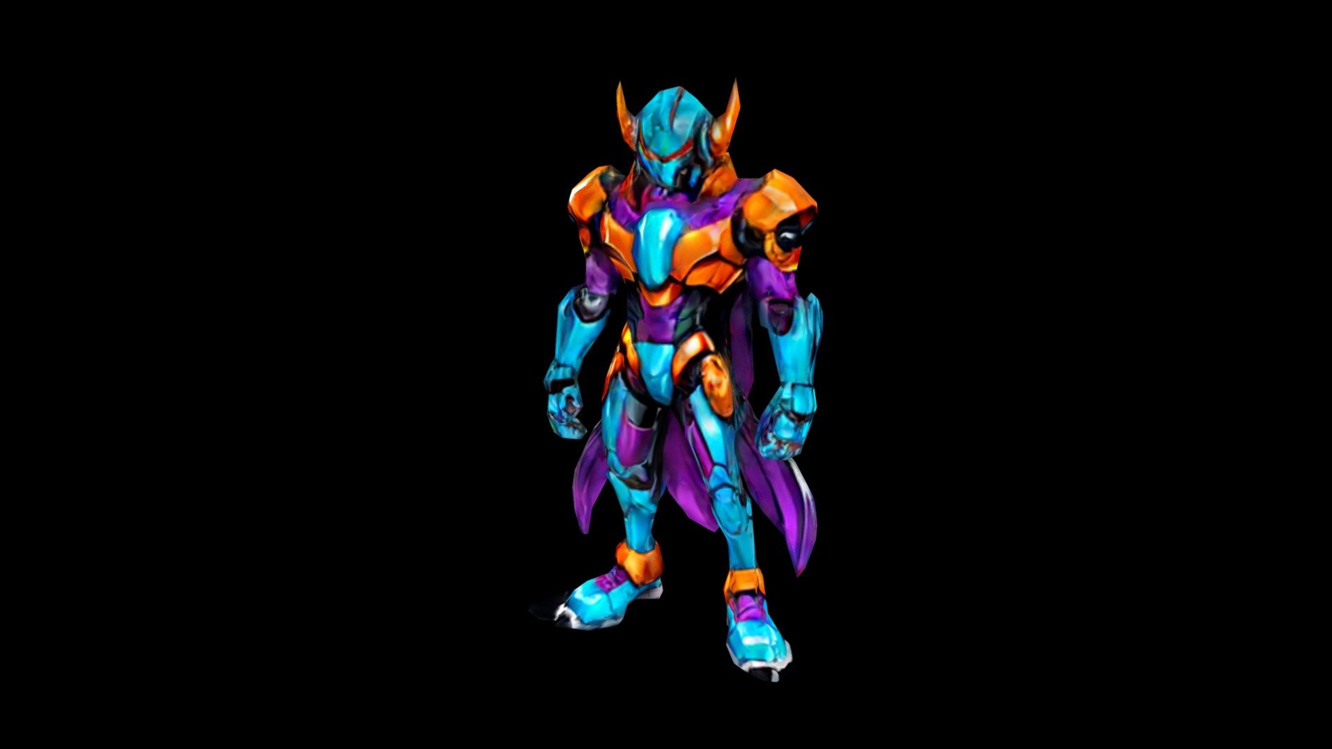 An Intricate Cybernetic Superhero with Crystal B - Download Free 3D ...
