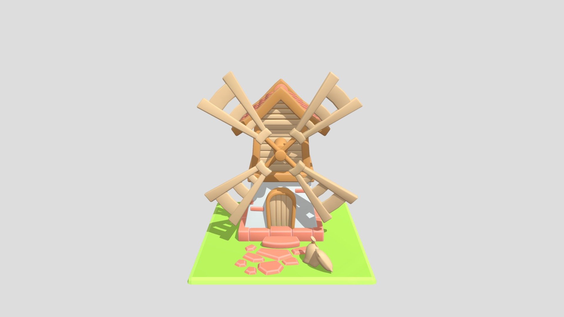 Windmill Low Poly - 3D model by nryozbek [f2cdc69] - Sketchfab