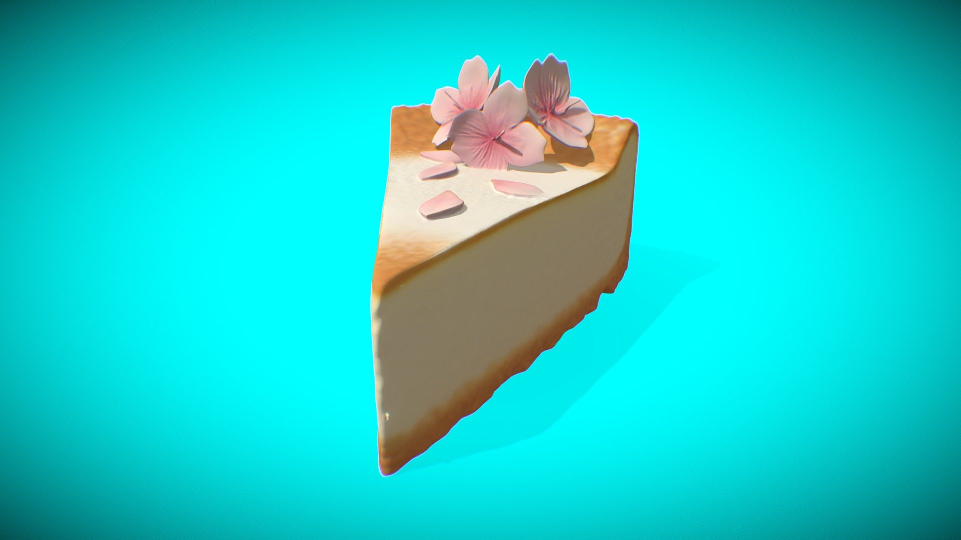 Sakura Cheesecake - 3D model by KamillaKraus [f2d3f97] - Sketchfab