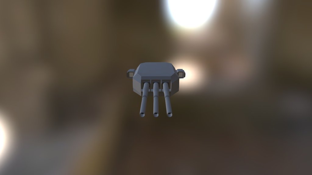 Ship Triple Turret - 3D model by MPonceE [f2d794a] - Sketchfab