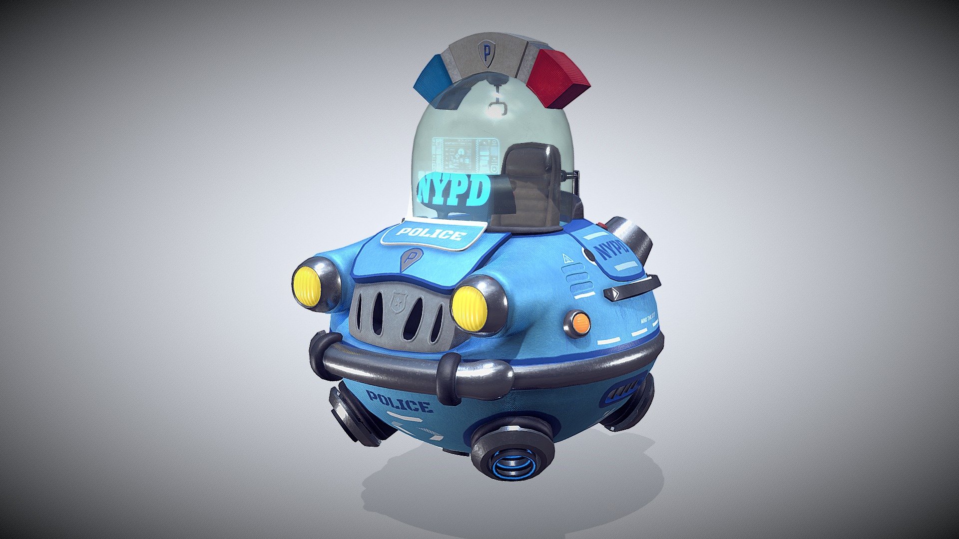 Bubble Police Car - Buy Royalty Free 3D model by rustard [f2dbd8b ...