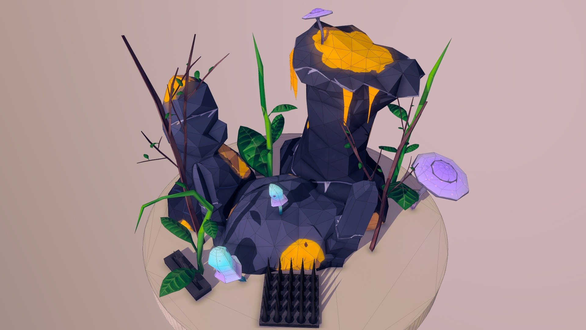 Cave ''Pack'' (Low-poly) - 3D model by MadeBy (@ilyarnyuk) [f2dcac3 ...