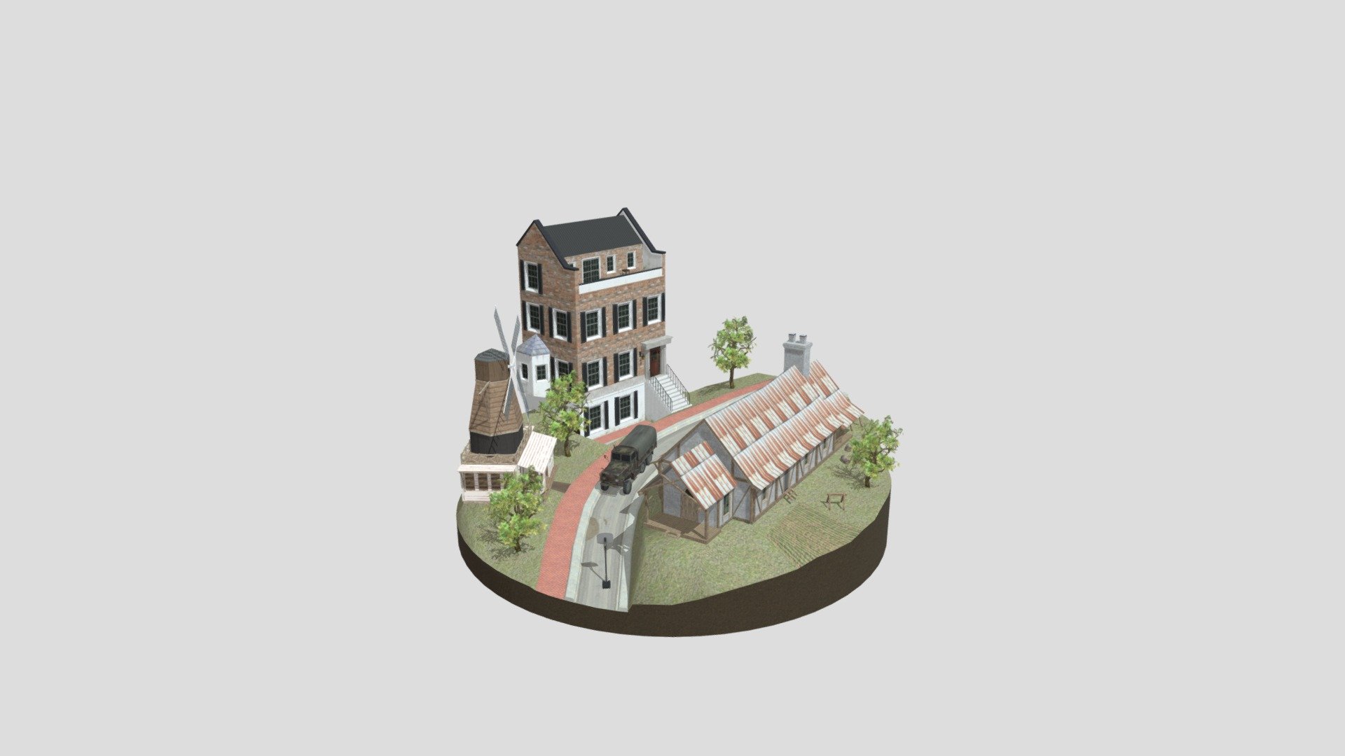 City Scene - 3D model by ZennGeeraerts [f2dcf48] - Sketchfab