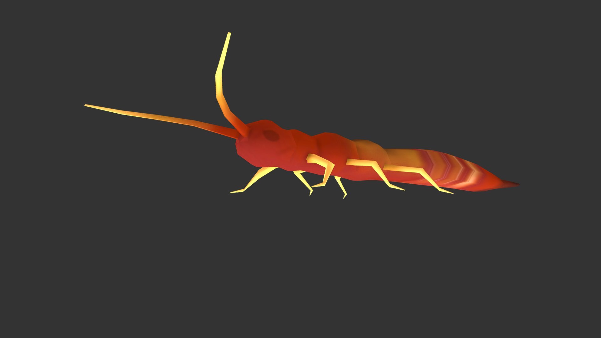 Two-pronged insect - 3D model by suchada.kha [f2df944] - Sketchfab