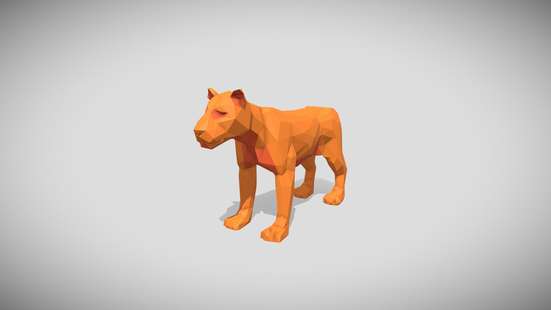 Low Poly Tiger - Buy Royalty Free 3D model by AssetSource [f2e1d92 ...