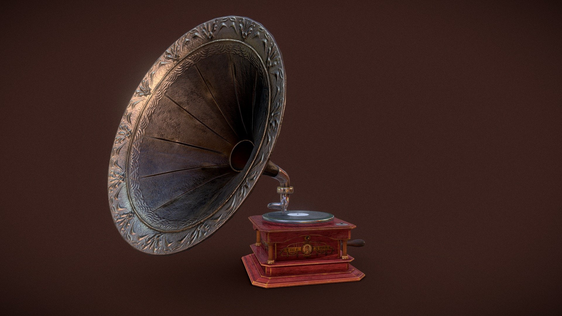 gramophone - 3D model by Dim78 [f2e303a] - Sketchfab