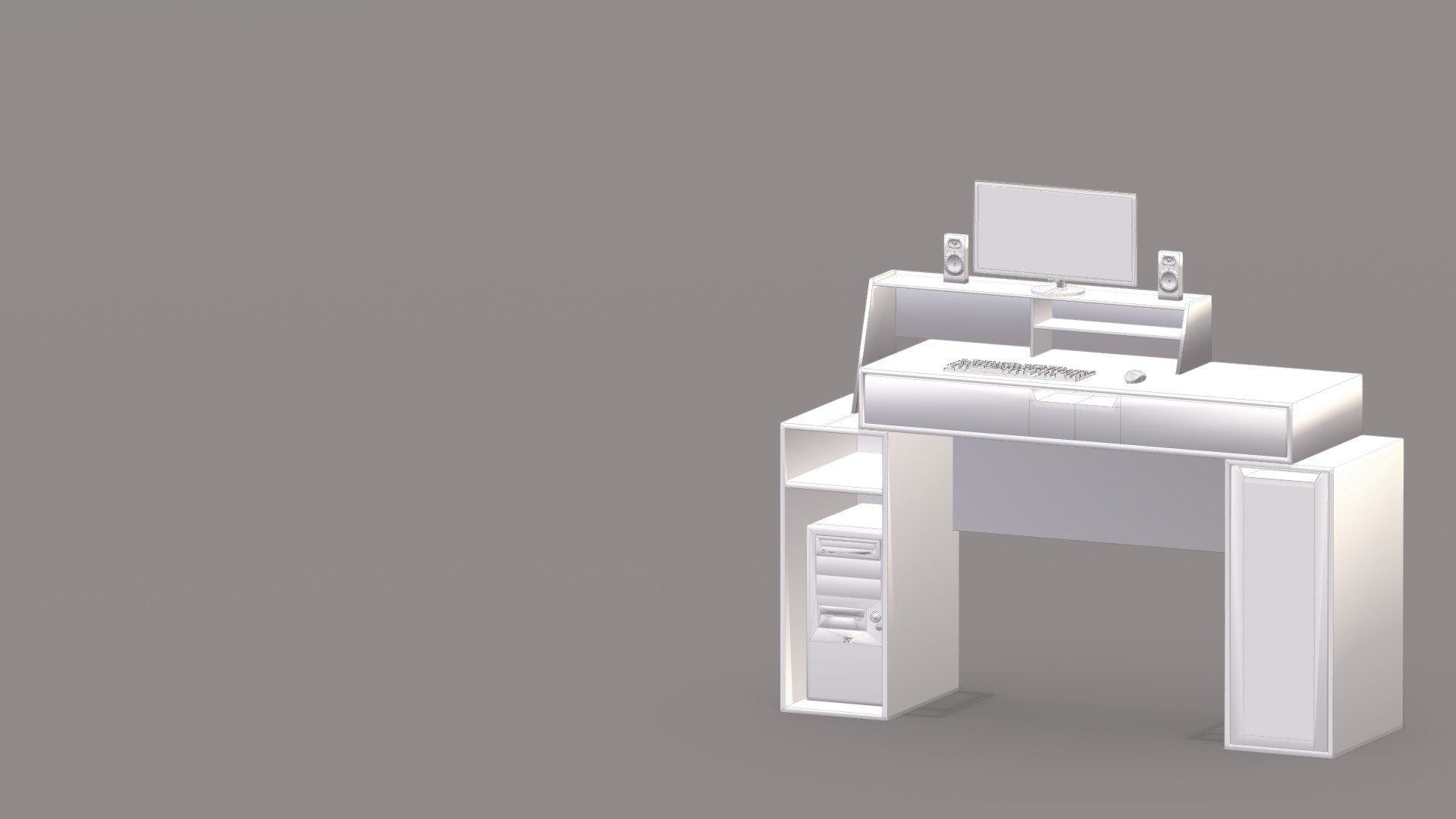 Desktop table - 3D model by FAHEEM SHAIKH (@FAHEEMxFAIS) [f2e3454 ...