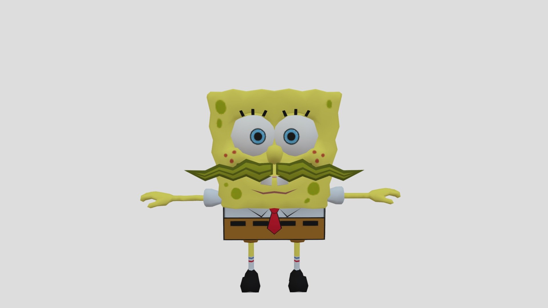 The SpongeBob Movie - SpongeBob Mustache - Download Free 3D model by ...
