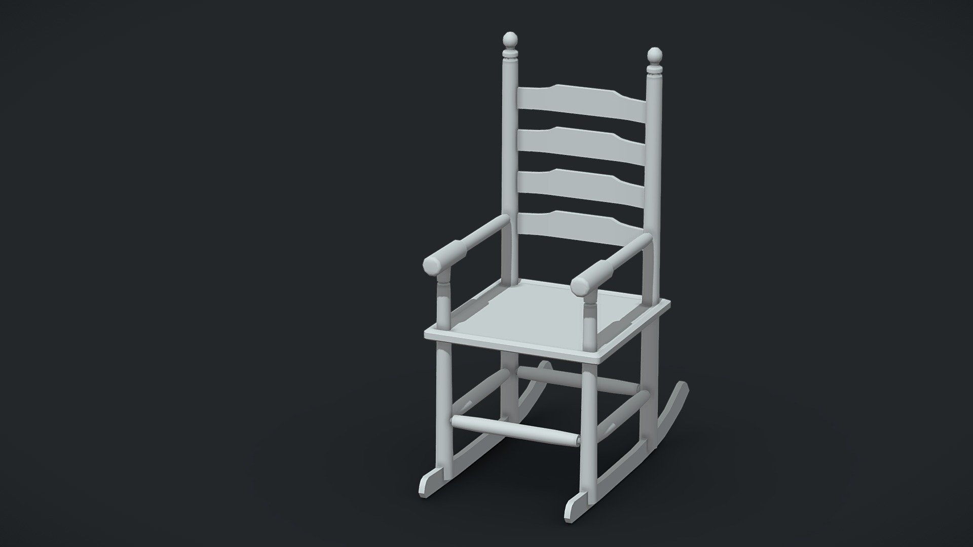 FMB_Rocking Chair_01 - Download Free 3D model by FreeMeshBase [f2e6435 ...