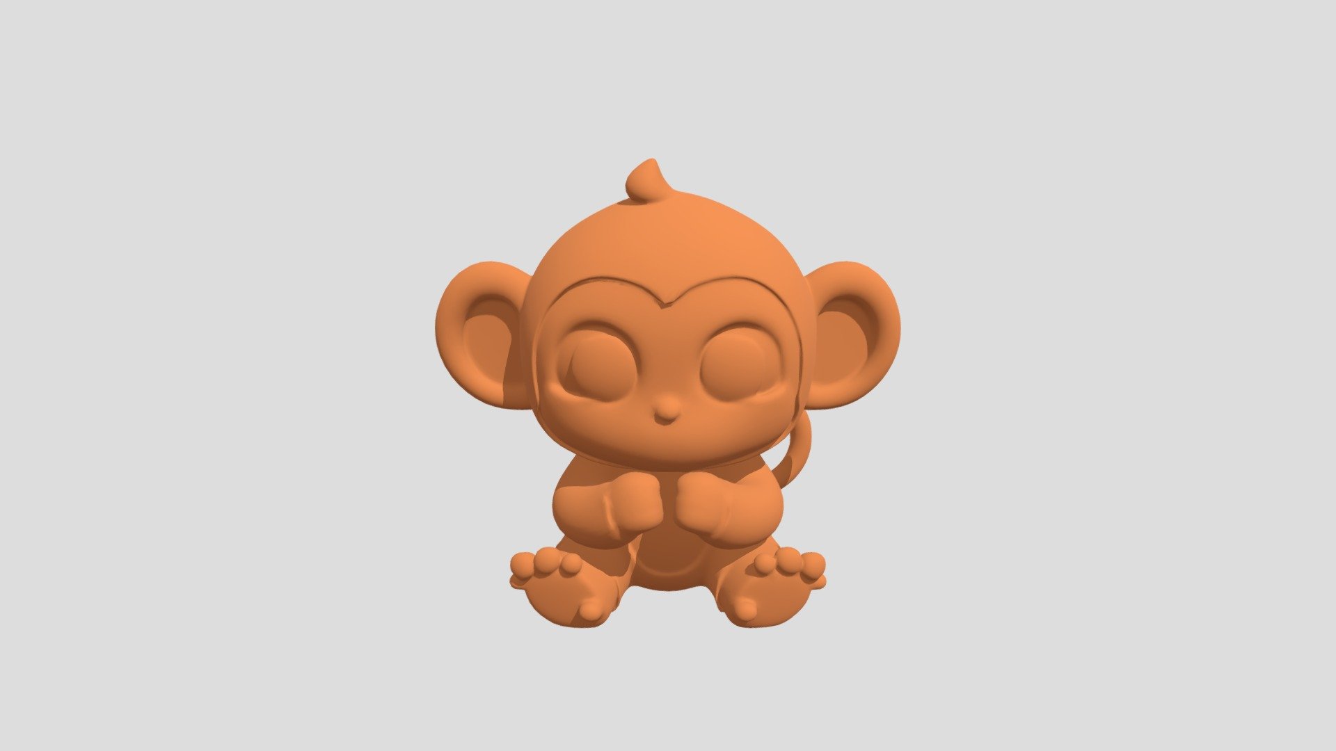 Cute cartoon monkey - 3D model by yrj0712 [f2e7949] - Sketchfab