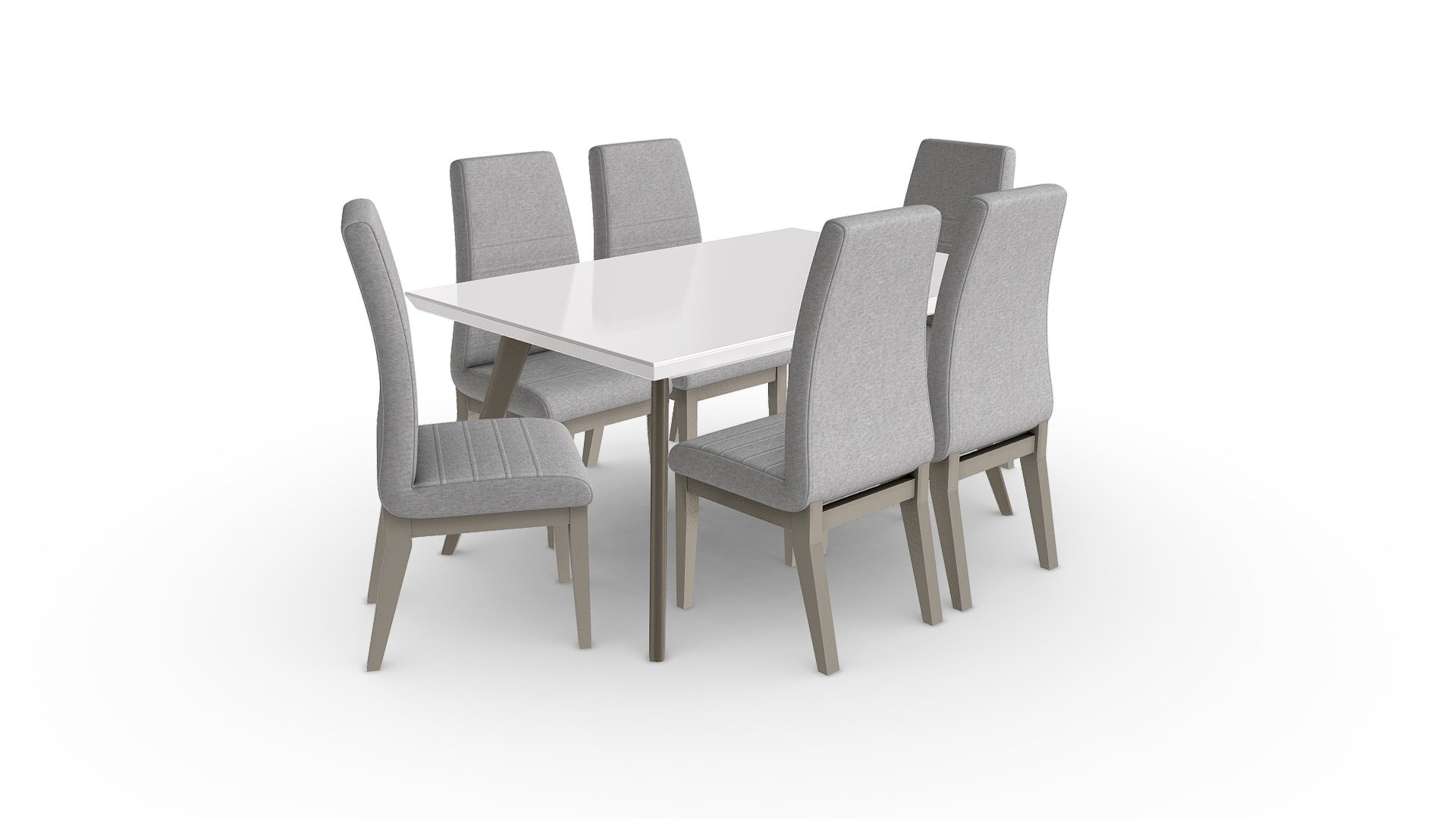 Comedor 6 Puestos Bruno Beige - 3D model by Inmersivo S.A.S ...