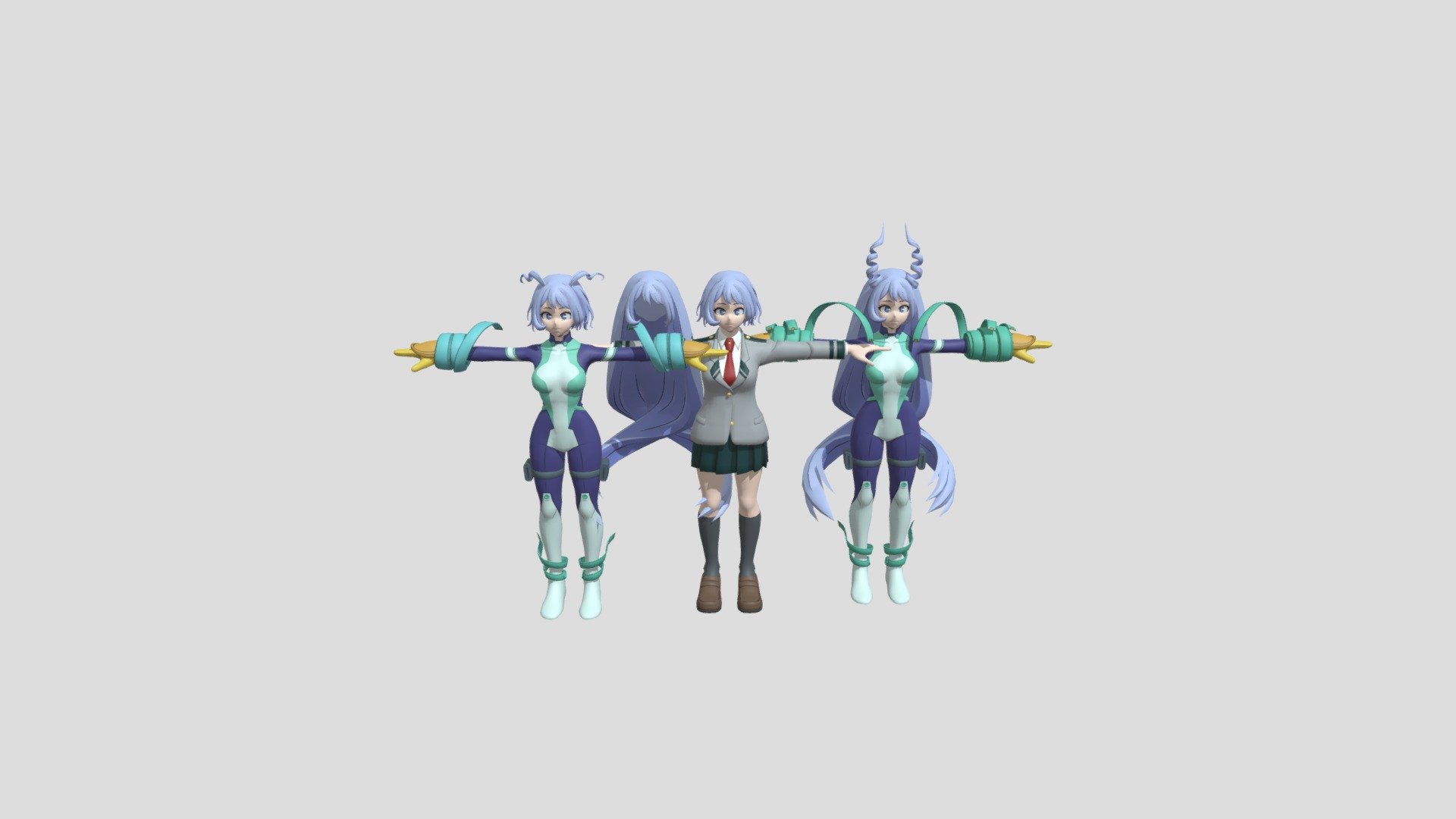 Mha_aj_nejire_hado - Download Free 3D model by AngelGamar ...