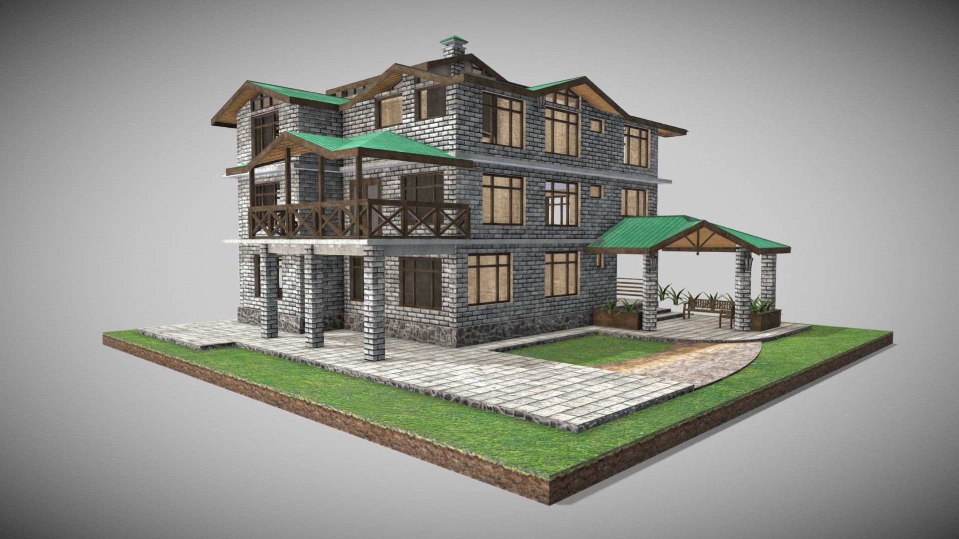 Chhv Mountain House - Buy Royalty Free 3D model by Francesco Coldesina ...
