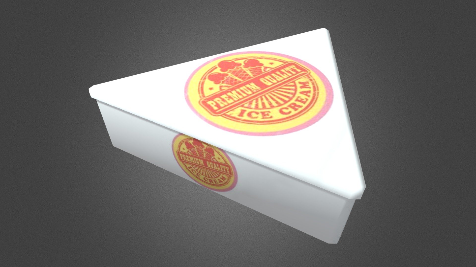Triangle ice cream box low poly - 3D model by Wilczyca [f2ef8bd ...