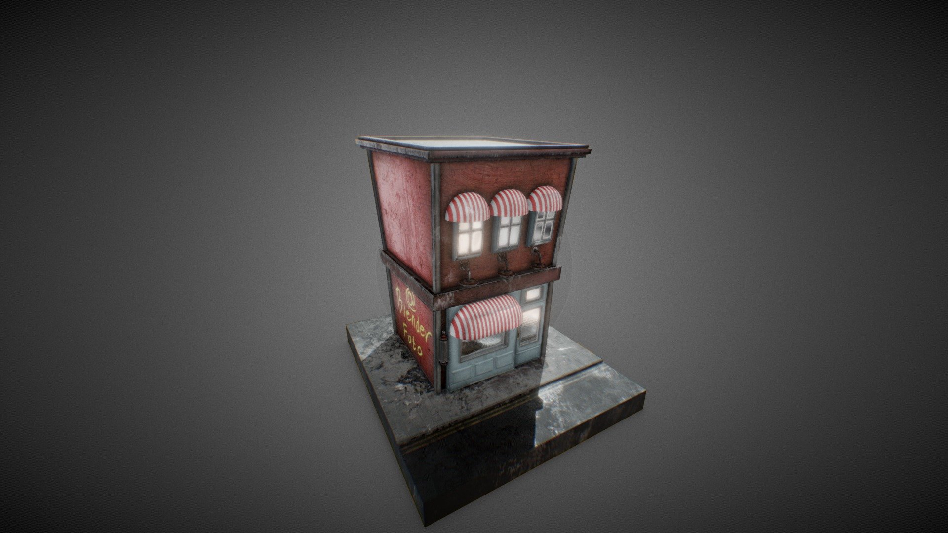 Rundown Barhershop - 3D model by William Norberg (@wellstar) [f2f0d2a ...