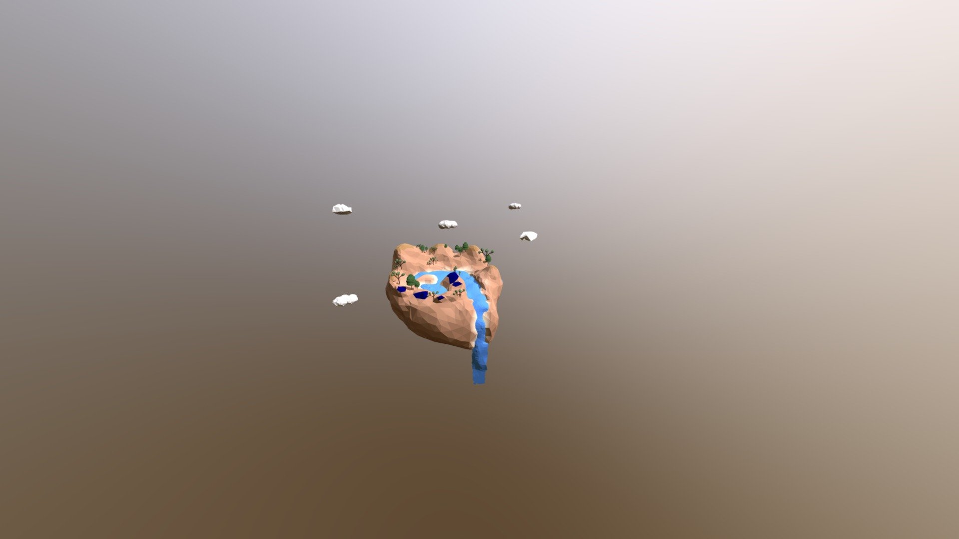 Flying Island Blender - 3D model by havvay [f2f1eae] - Sketchfab