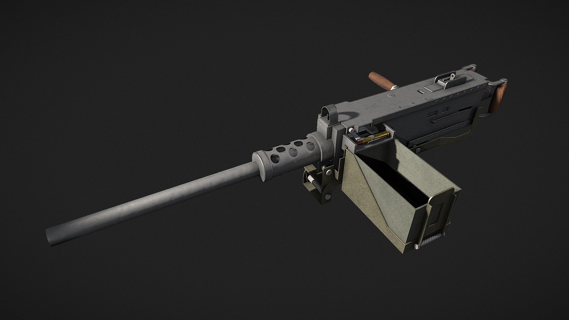 Mounted Browning MG - Buy Royalty Free 3D model by Foxx Assets ...