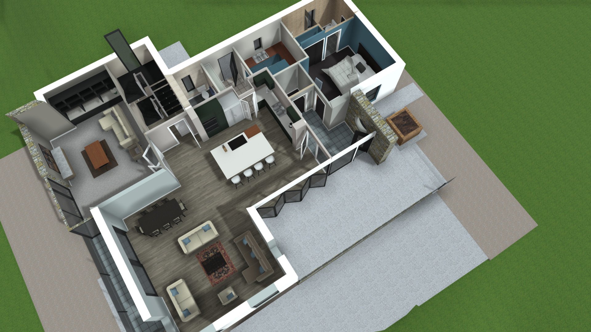 BunBeg House - Ground Floor Plan - 3D model by Virtual Teic (@dyb ...