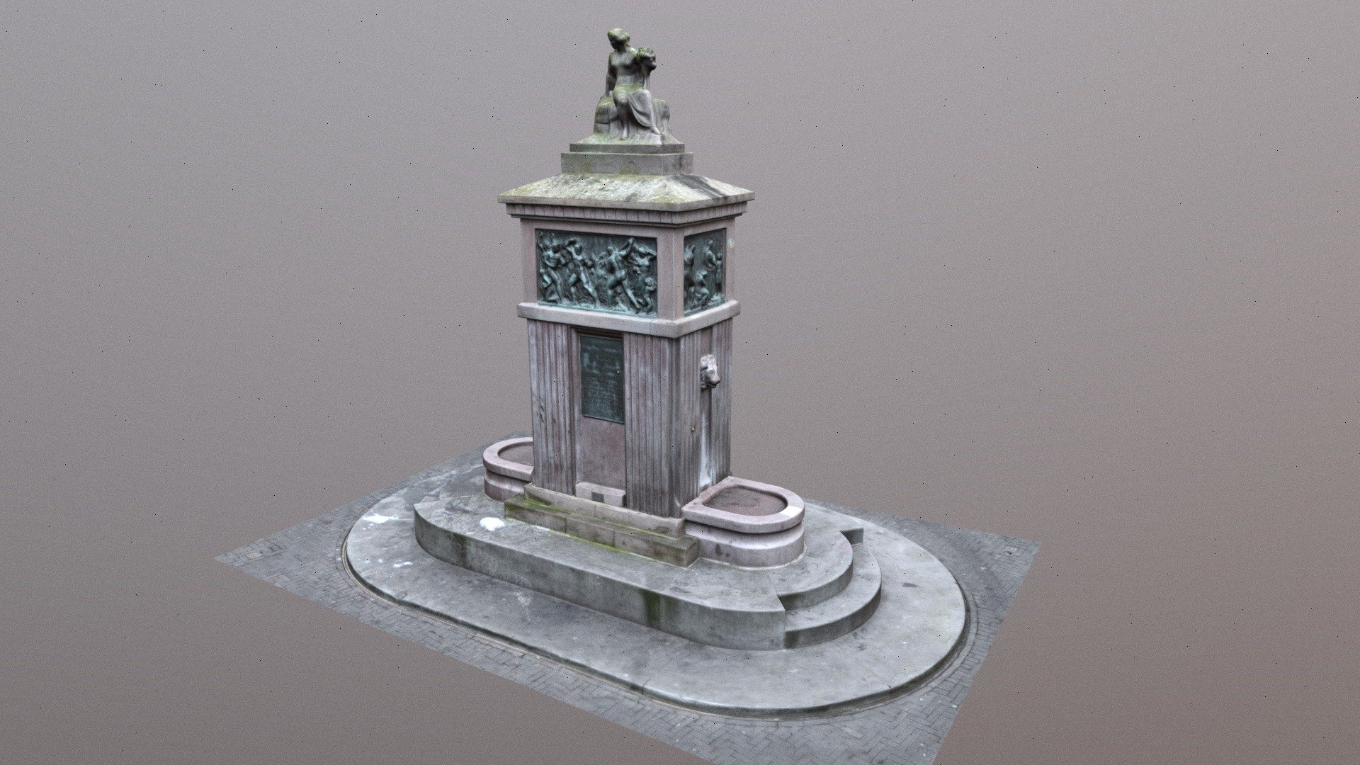 Monument Stadsbrand 7 mei 1862 - 3D model by wborre [f2f8d18] - Sketchfab