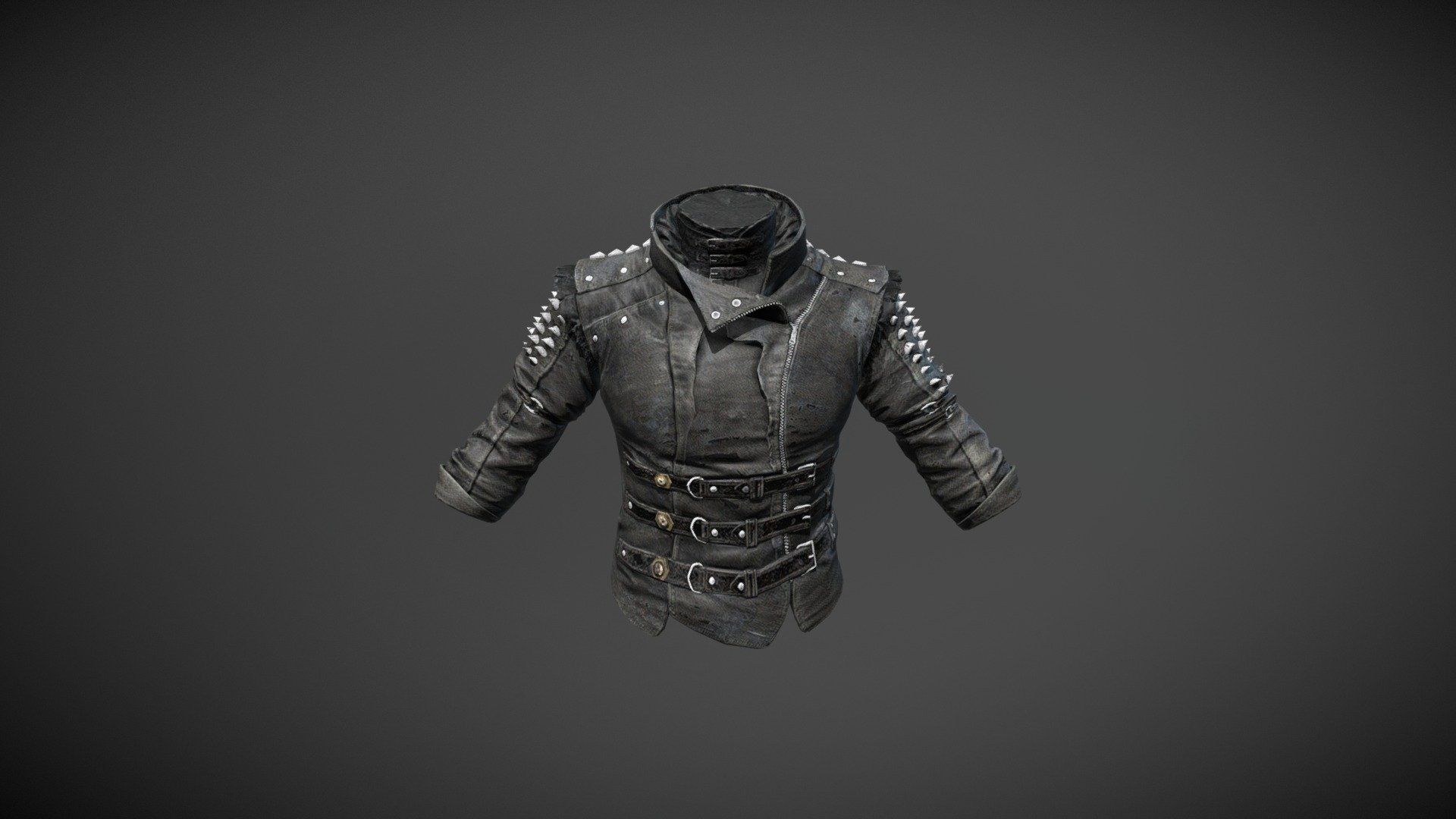 PUNK JACKET (BLACK) - 3D model by PUBGShowcase [f2f94d3] - Sketchfab