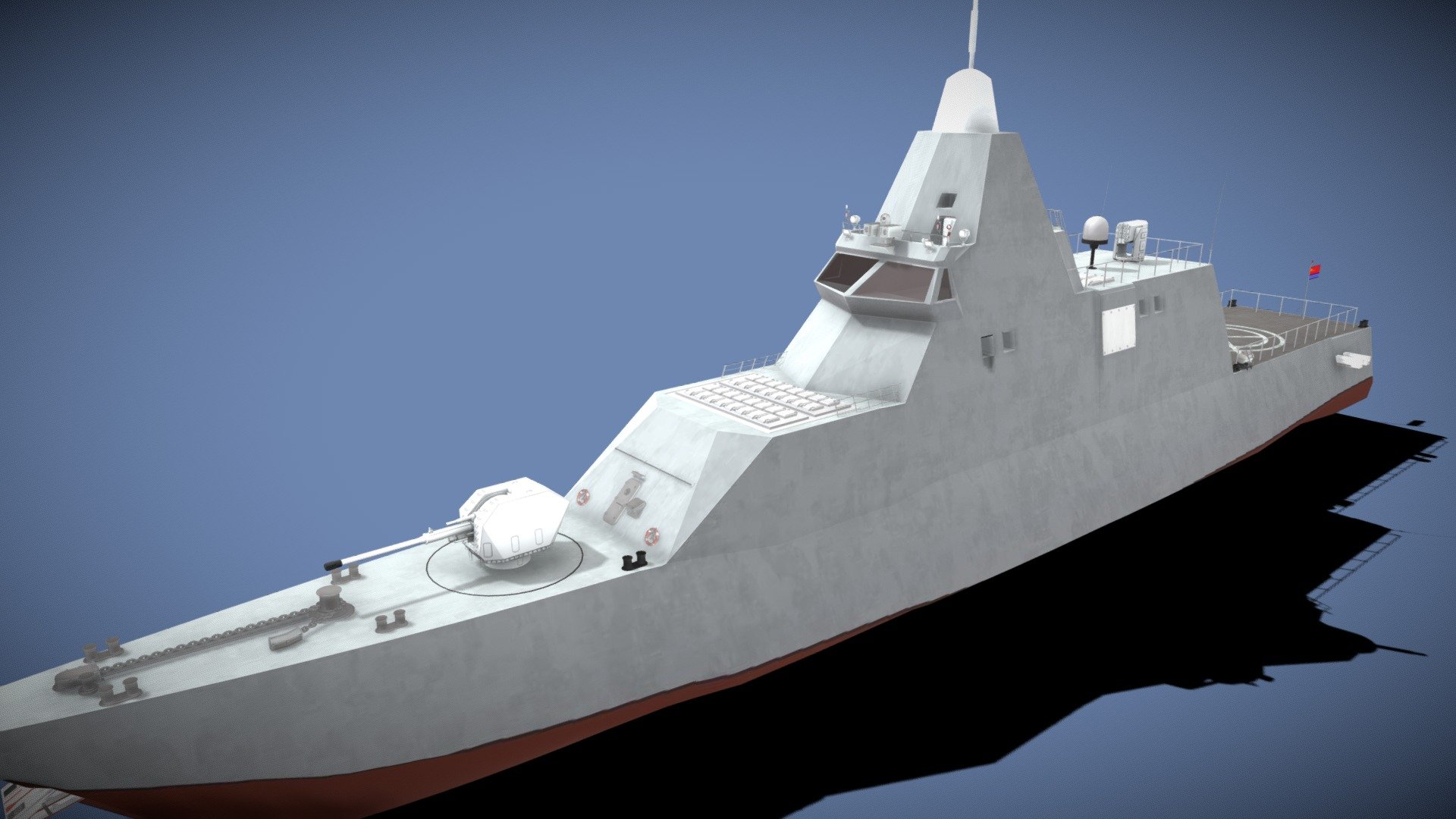 Type 26 Prickly Shark Class Stealth Frigate - 3D model by ...