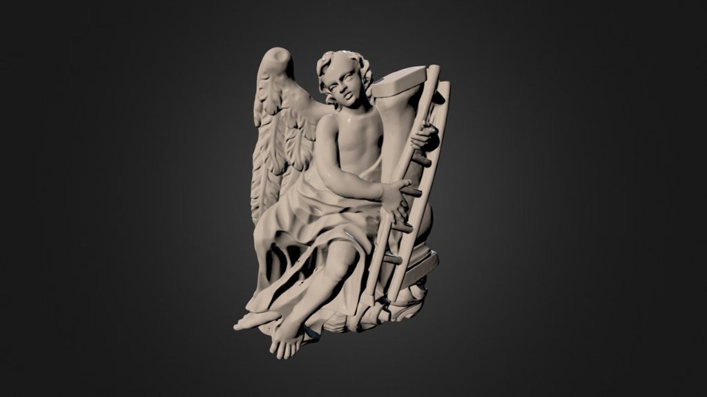 Sculpture of Baroque Angel_untextured - 3D model by jan.zachar [f3077fa ...