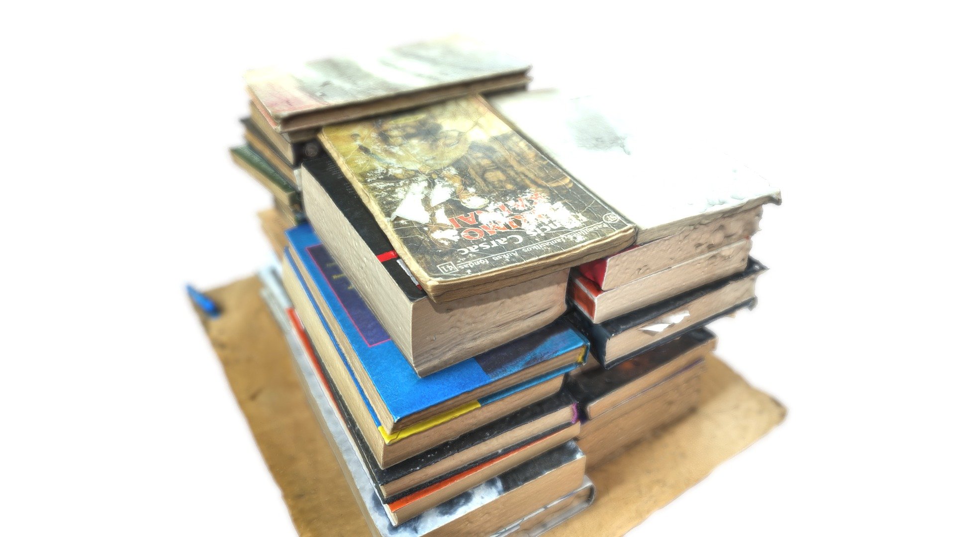 Stack of old books, photoscan prop - Buy Royalty Free 3D model by ...