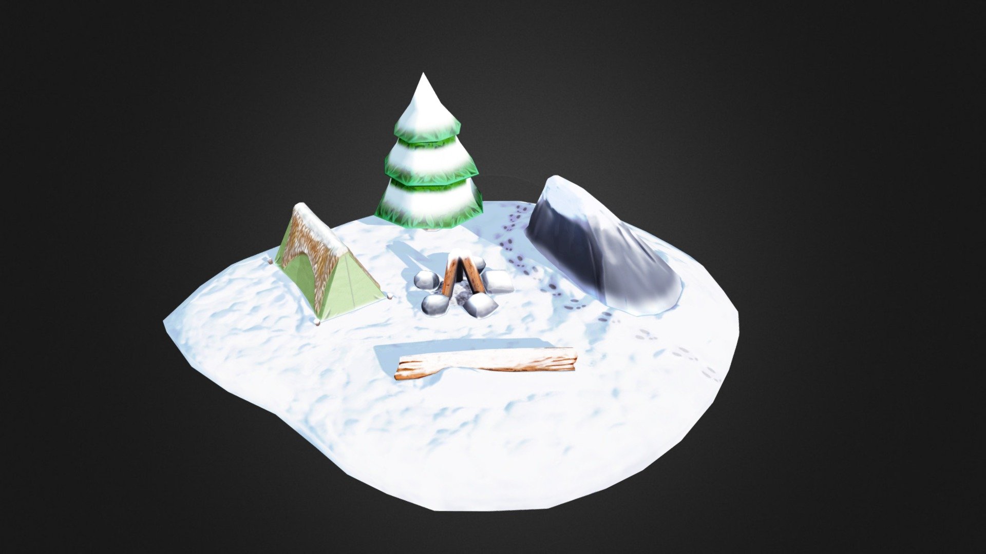 Snow Forest - 3D model by joecoggins [f30cffd] - Sketchfab