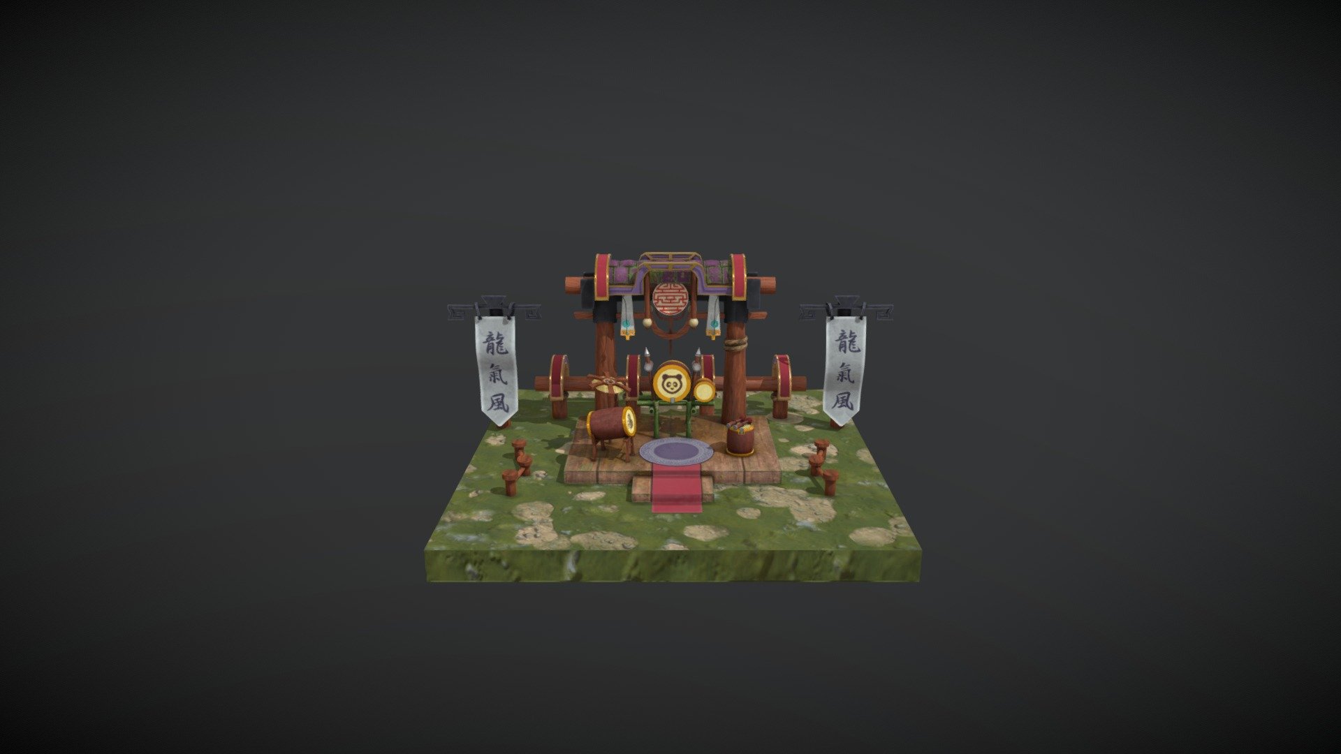 Panda's Shrine - Buy Royalty Free 3D model by yukumura [f30fb97 ...