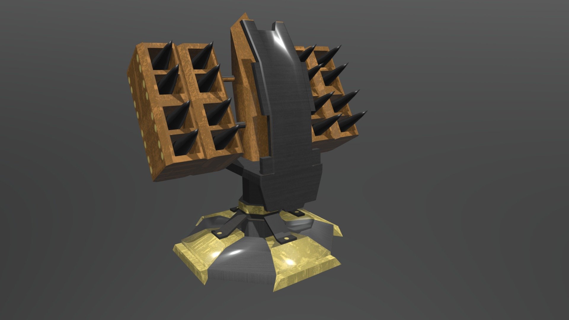Steampunk Rocket Launcher Turret Upgrade 2 - Download Free 3D model by ...