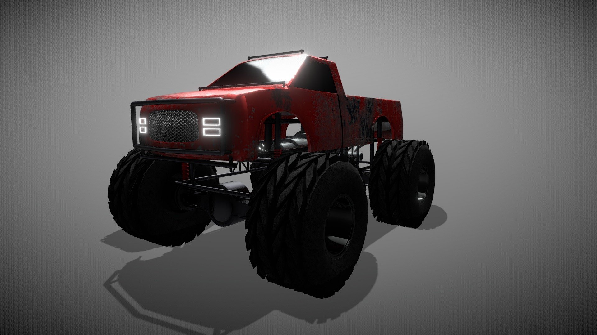 3d Monster truck low poly - 3D model by MYLAS Animation (@mylastech16 ...