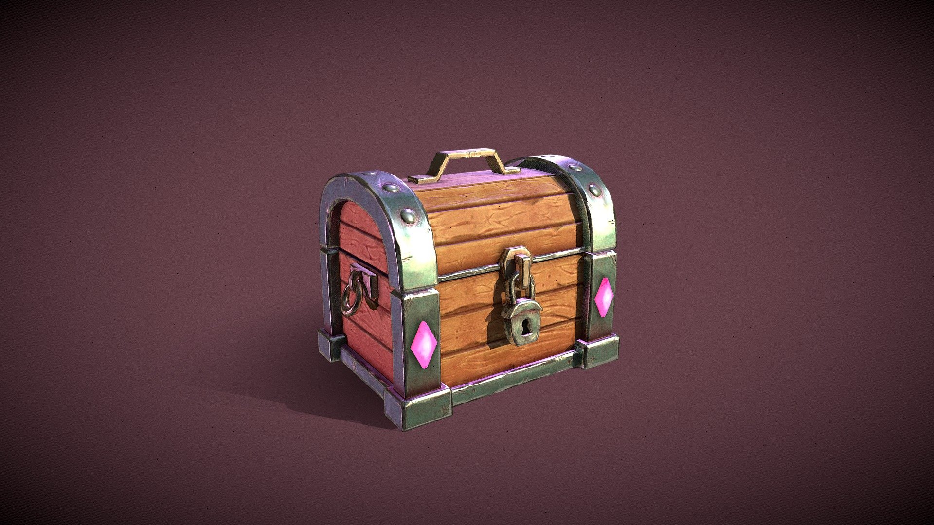 Stylized chest with crystals - Download Free 3D model by Yratz [f313d77 ...