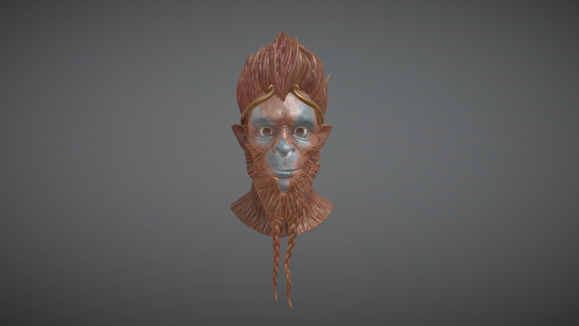 Monkey King - Head Bust - 3D model by Umang (@umngmttl) [f315b76 ...