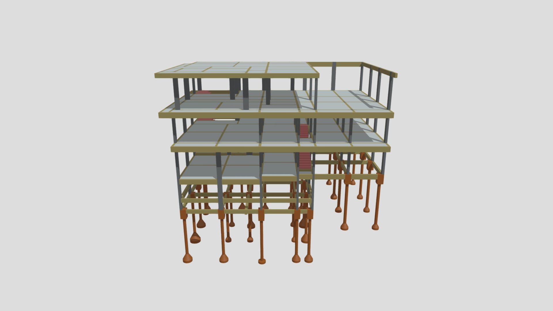 MODELO ESTRUTURAL 3D - Download Free 3D model by Brasil Projetos e ...