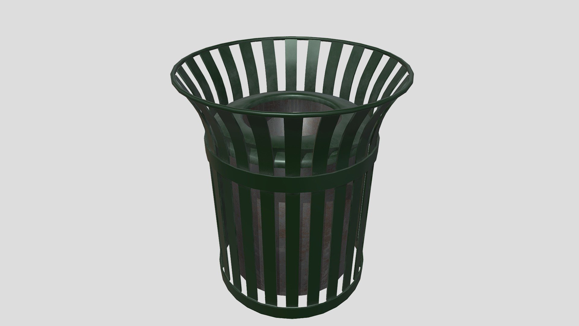 City Park Trash Bin Garbage Can Game Ready - Download Free 3D model by ...