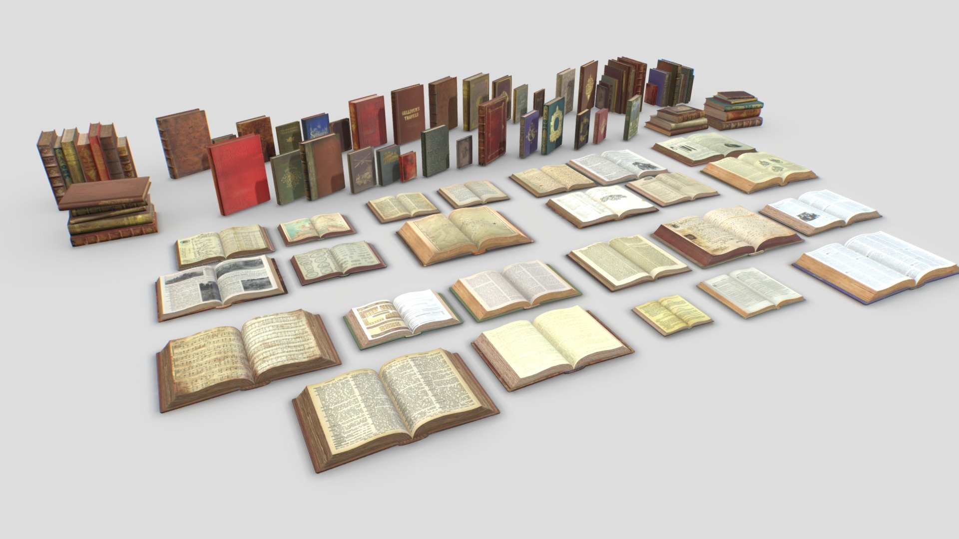 Old Books - Buy Royalty Free 3D model by 32cm [f31efd3] - Sketchfab Store