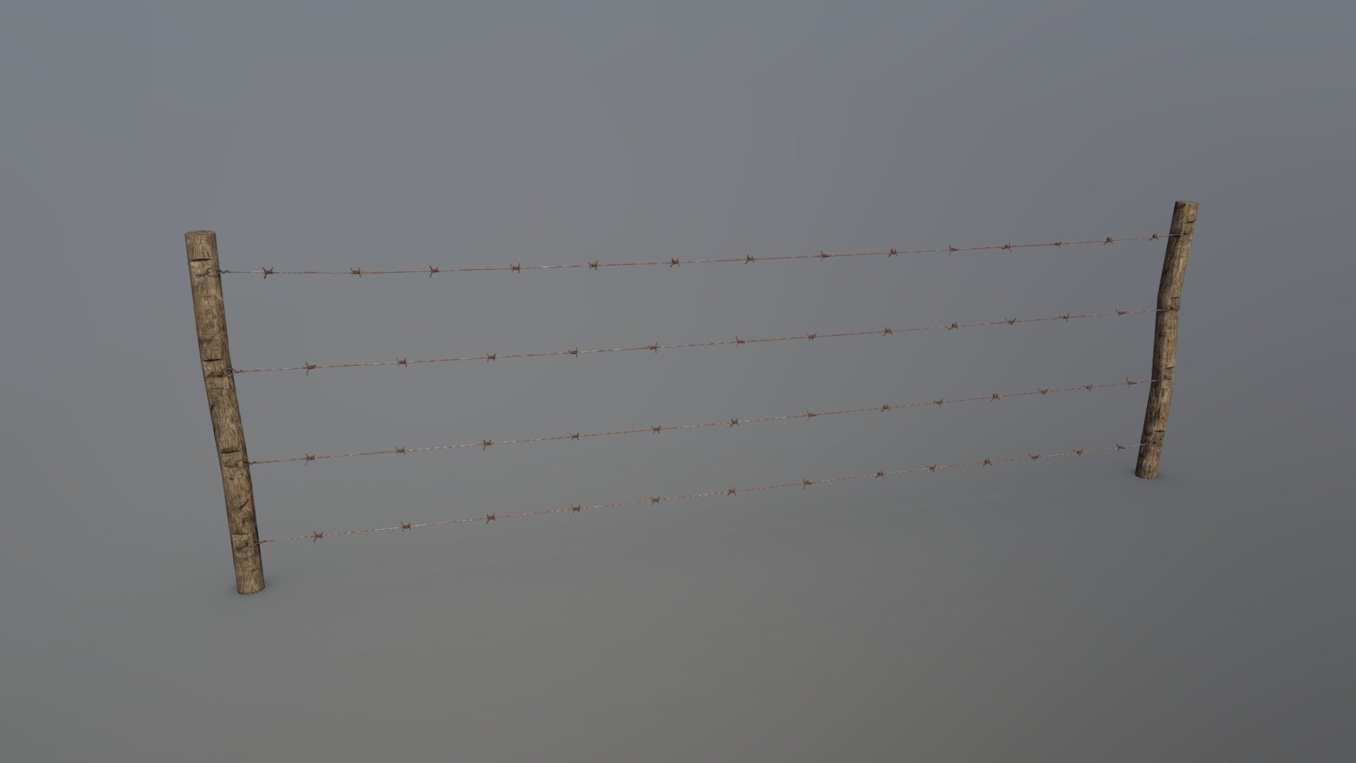 Barbed Wire Fence - 3D model by Grishmanovskij Anton ...