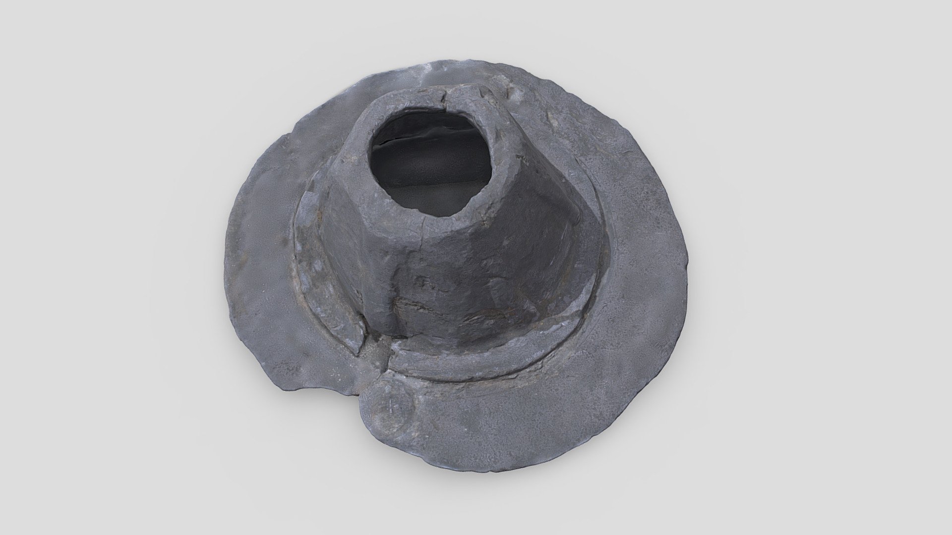 Inktpotomhulsel van lood / Lead inkwell casing - 3D model by Maritiem ...
