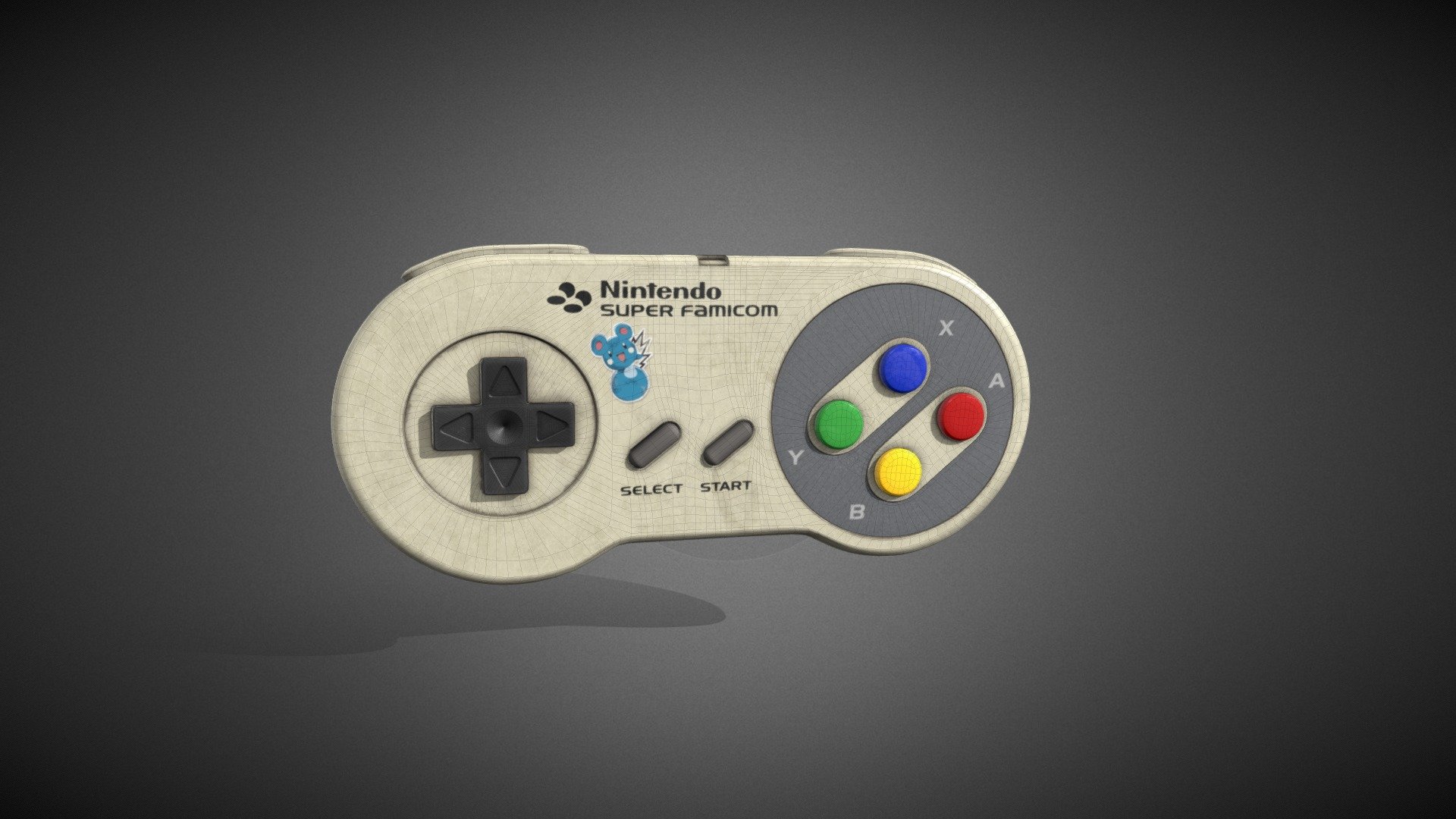 SNES Classic Mini Controller Super Nintendo - 3D model by Trae ...