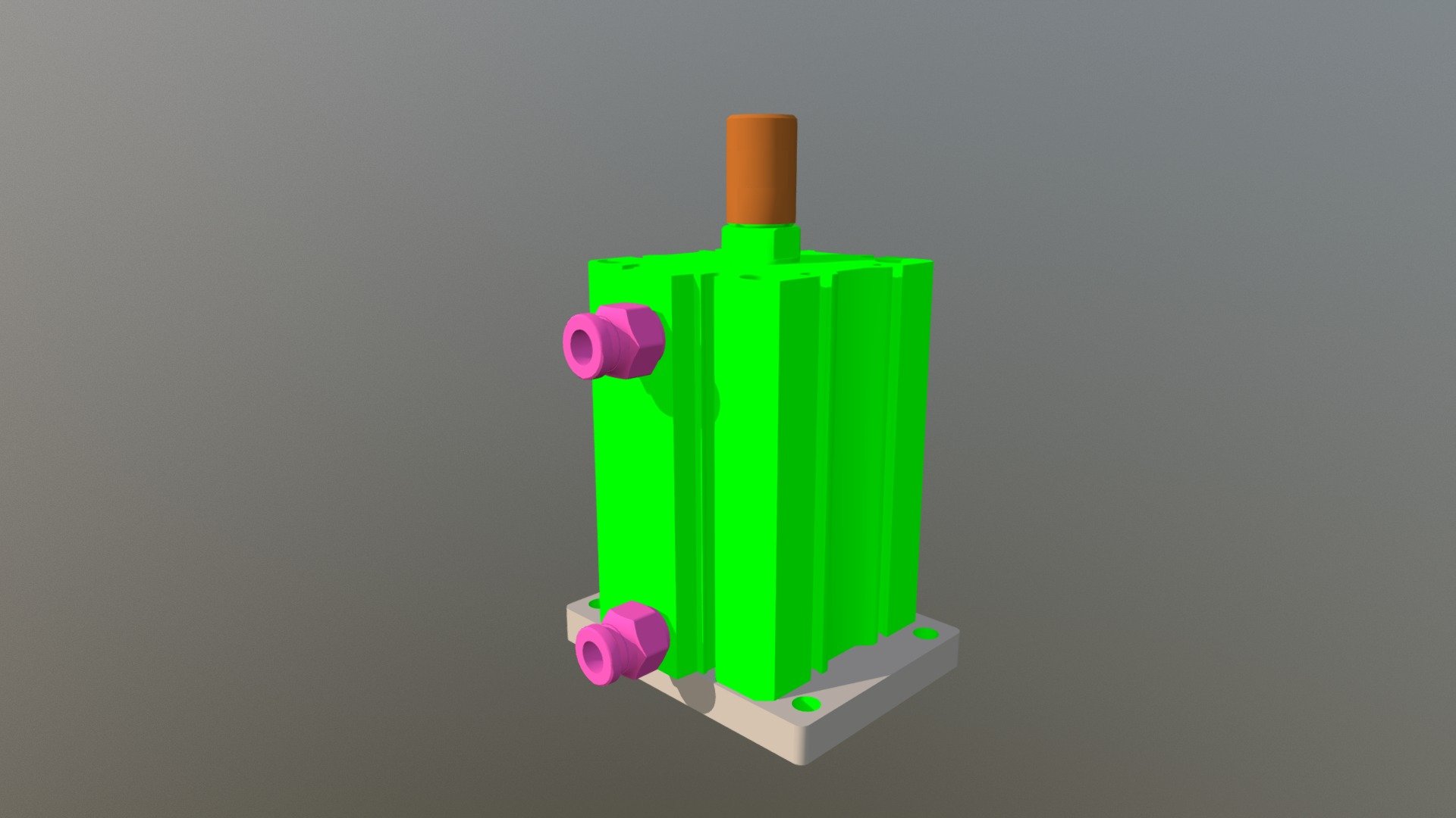 Compact Size Air Cylinder - 3D model by campuscad.com (@KK) [f328e2a ...