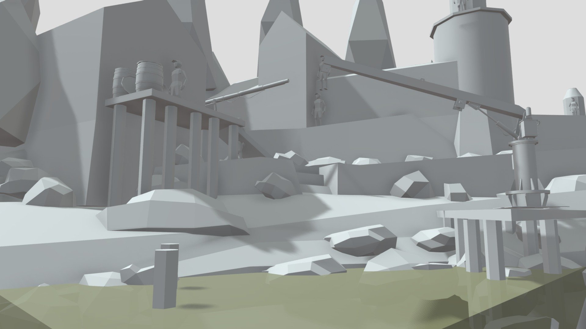 By The Ocean - Blockout - 3D model by MichielEeckhout [f329cec] - Sketchfab
