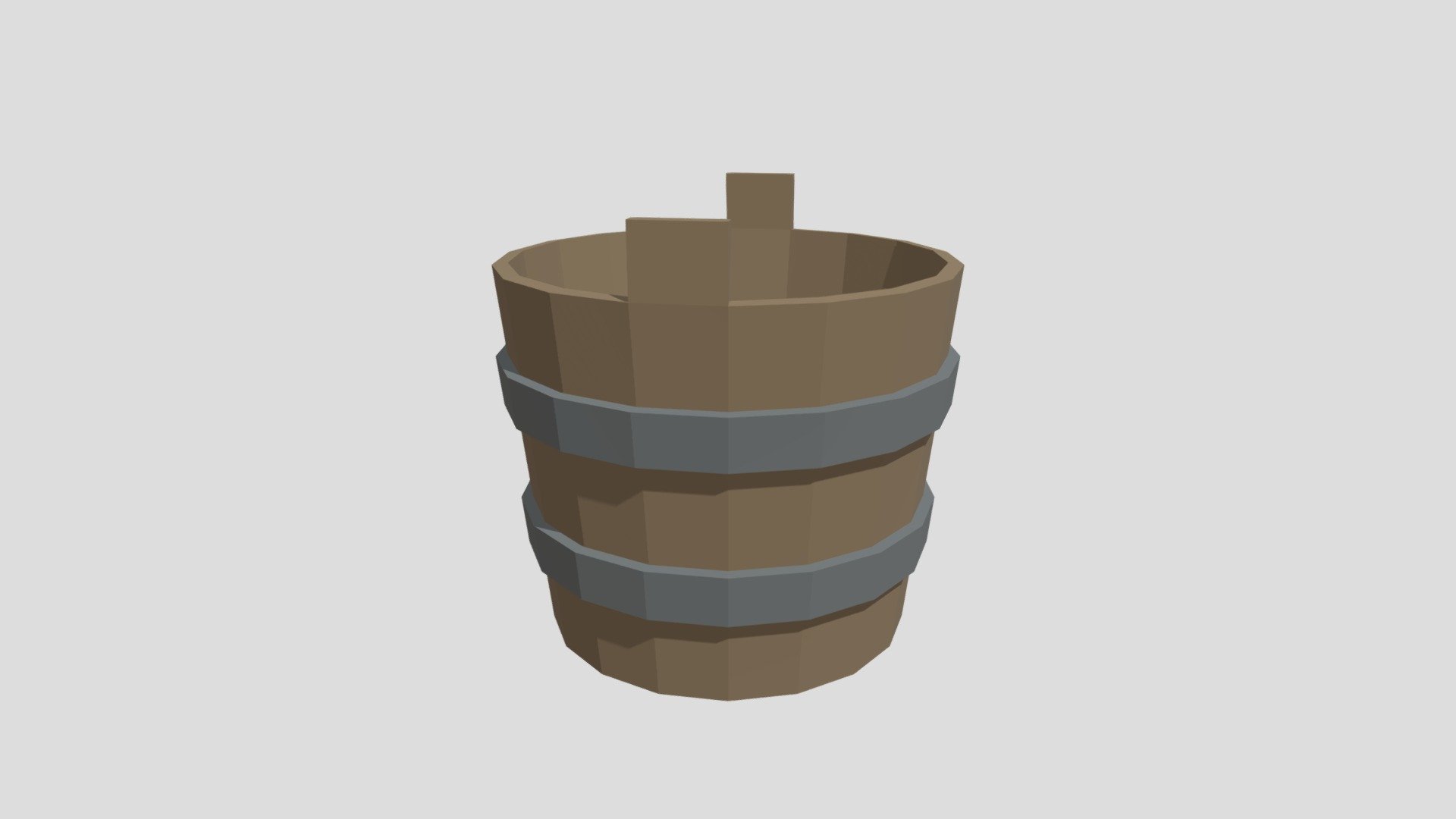 Low Poly Wooden Bucket - Download Free 3D model by CrocodileGamer ...