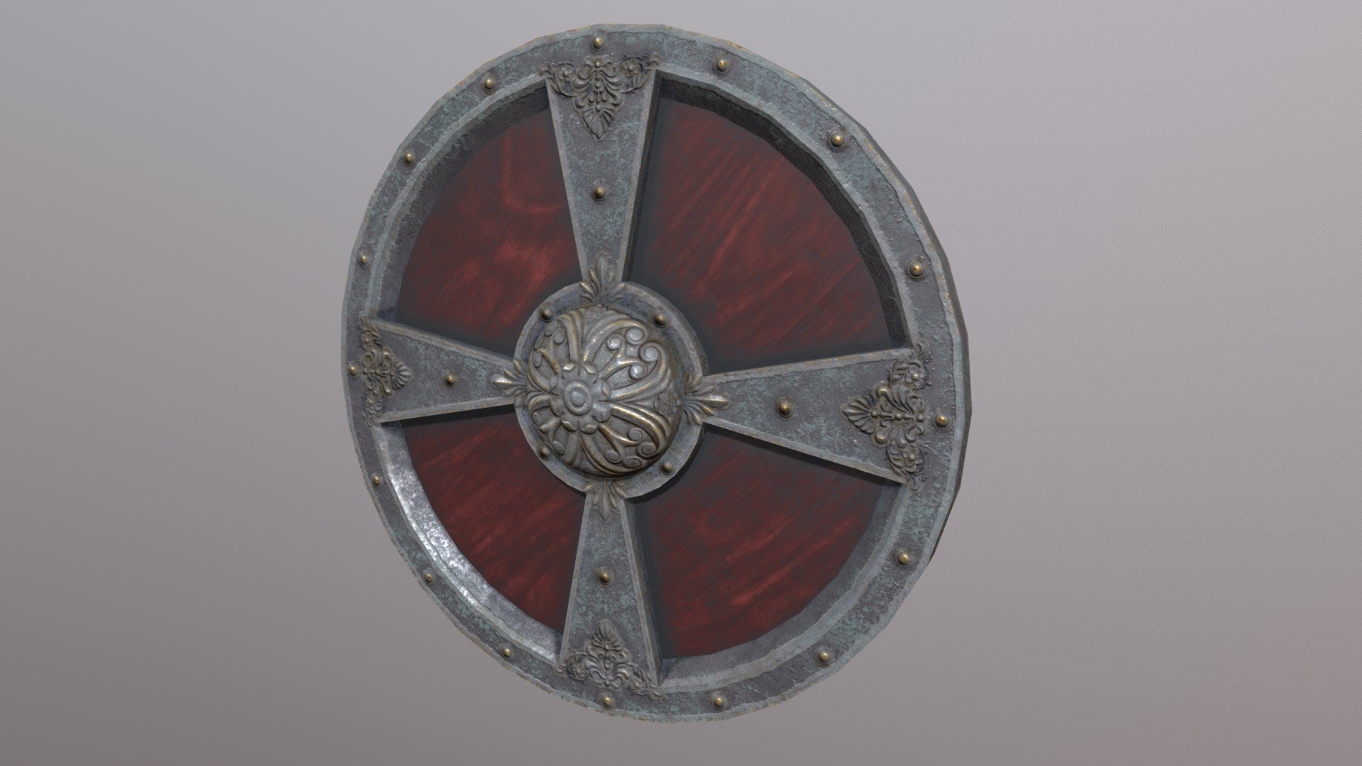 Round Shield - 3D model by ldnr3d [f32f407] - Sketchfab
