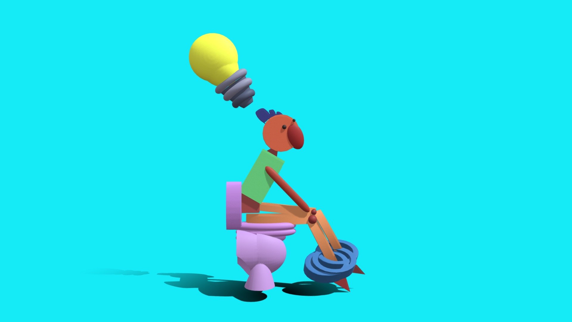 Thinker poop - 3D model by nickarchilla [f3302d6] - Sketchfab